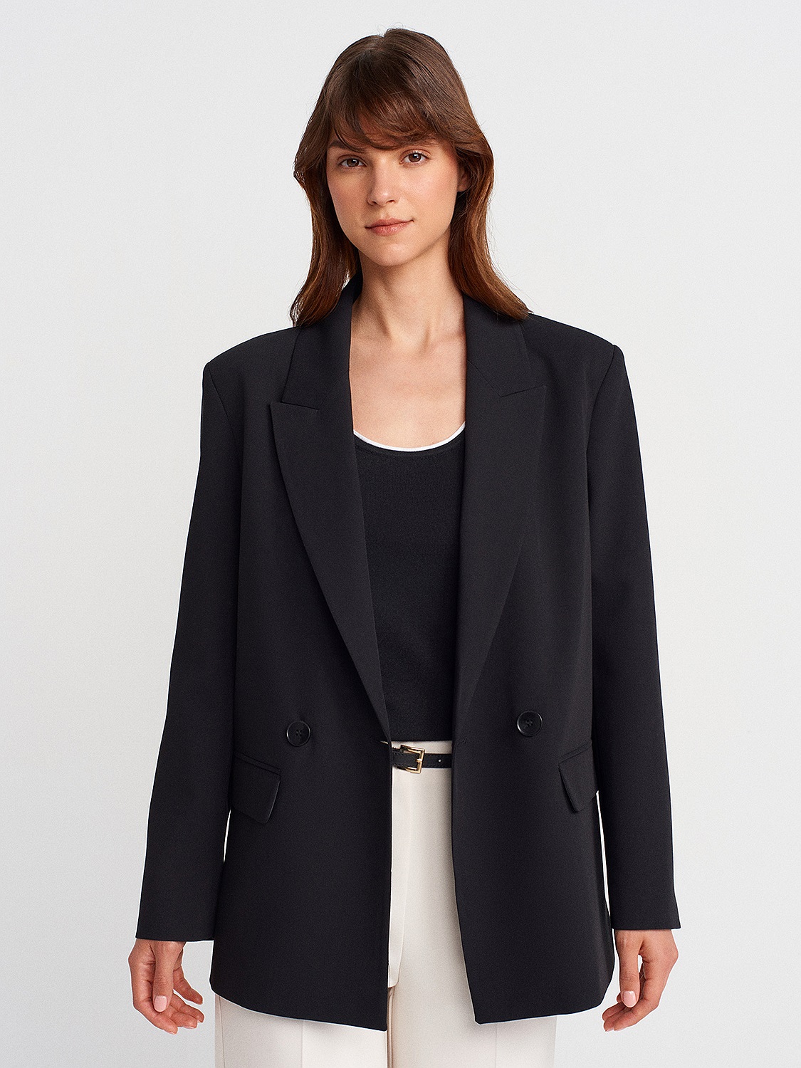 60770 Blazer Ceket-Siyah | CEKET | Dilvin